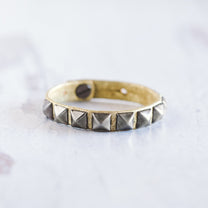Pyramid Studded Genuine Leather Rockstar Bracelet | Giving Bracelets
