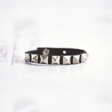 Pyramid Studded Genuine Leather Rockstar Bracelet | Giving Bracelets